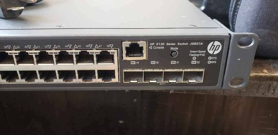 HP JG937A HPE FlexNetwork 5130-48G-PoE+-4SFP+ (370W) EI Switch WITH ...