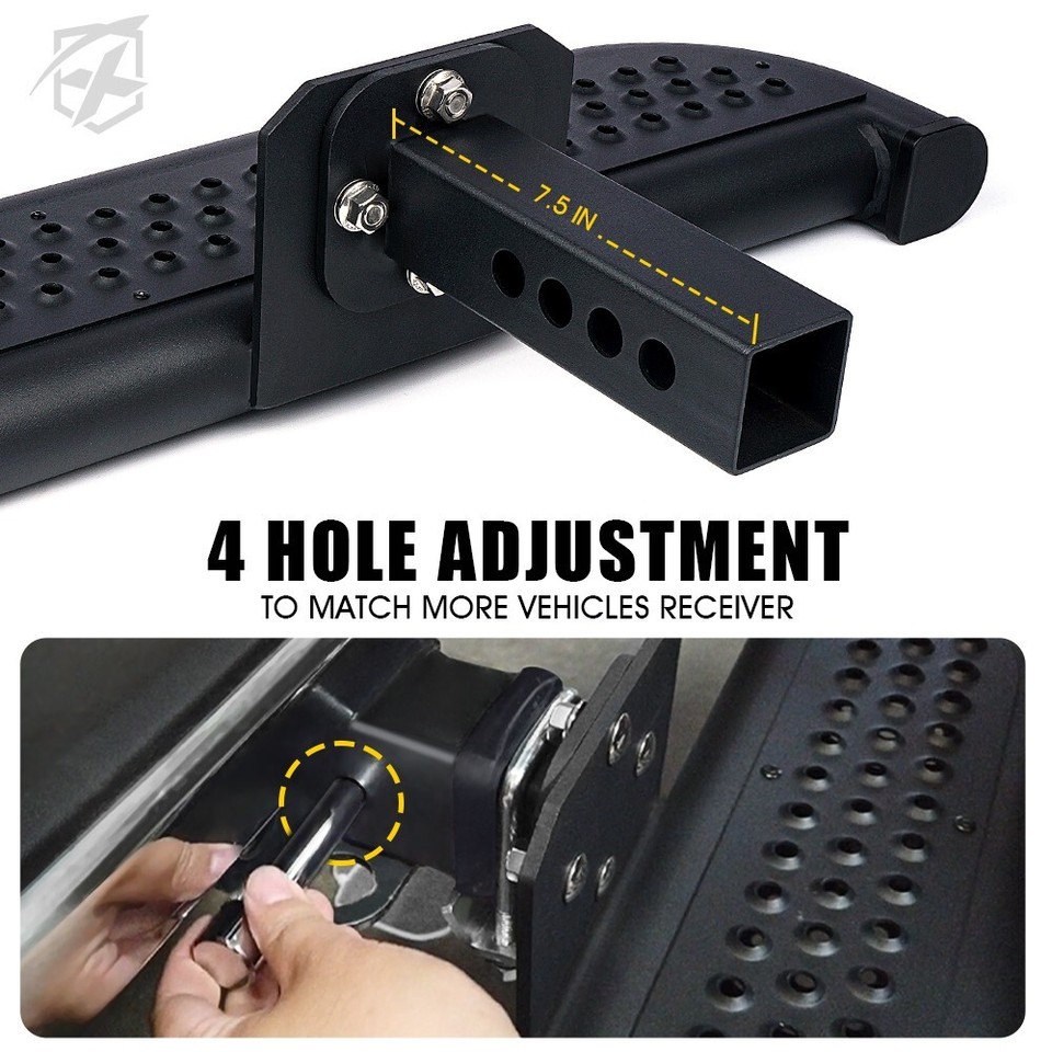 Heavy Duty Rear Bumper Guard Protector 2 Inch Towing Receiver Plug with ...