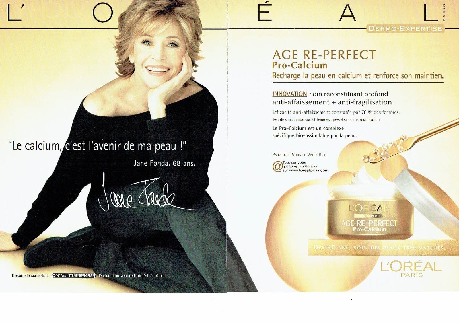 Publicité Advertising 0817 2006 L'Oréal (2p) cosmétiques & Jane Fonda ...