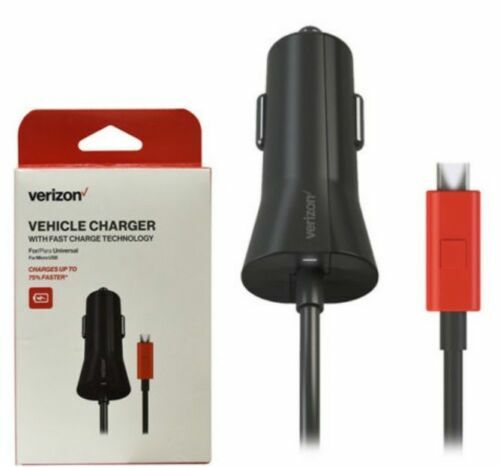 Verizon Micro USB Universal Vehicle Charger with Fast Charge Technology ...