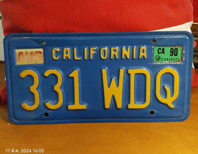 California License Plate -331 WDQ | eBay