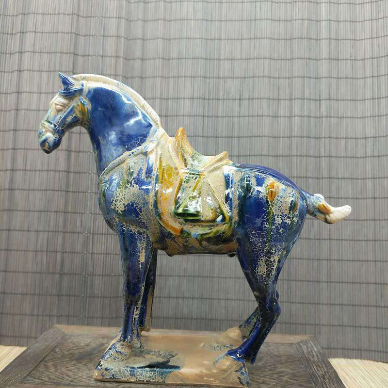Antique Chinese Ceramics Tri-Color Glazed Pottery Tang Dynasty War ...
