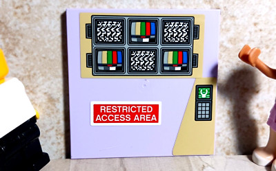 LEGO Secret Area Restricted Access Data TV Screens Security Monitor ...