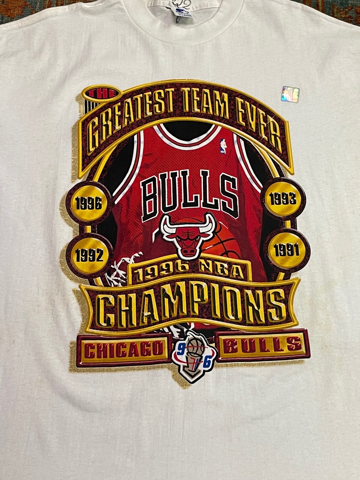 Vintage 90s Chicago Bulls Michael Jordan T shirt size… - Gem