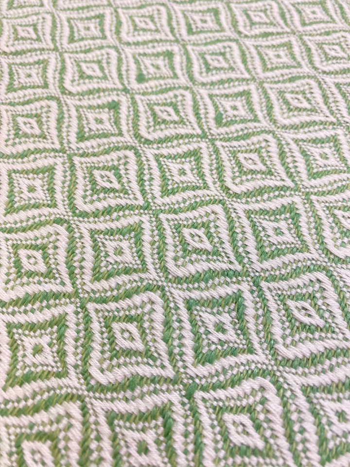 Brunschwig & Fils Emburn Woven Apple Green Cream Geometric Upholstery ...