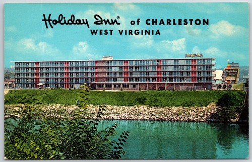 WV Charleston Holiday Inn Signs US Highway 60 West Virginia Vintage ...