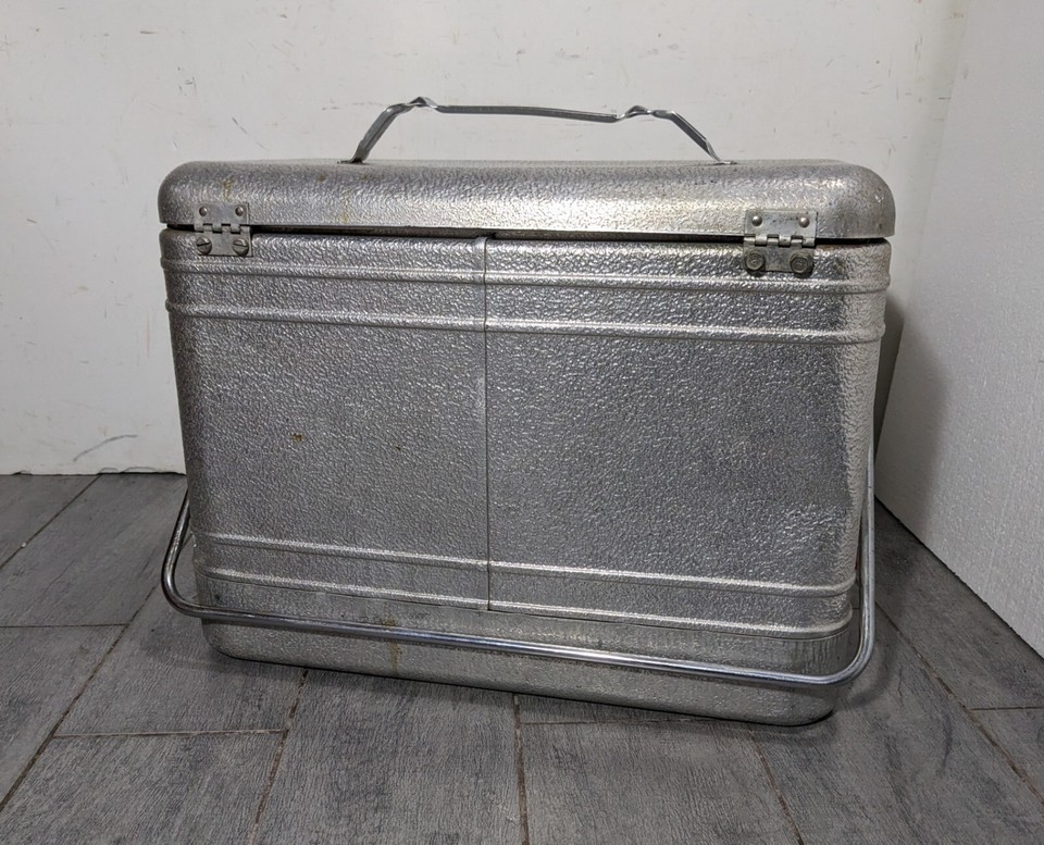 Vintage Knapp Monarch Therm-a-Chest Aluminum Cooler Ice Chest Box | eBay