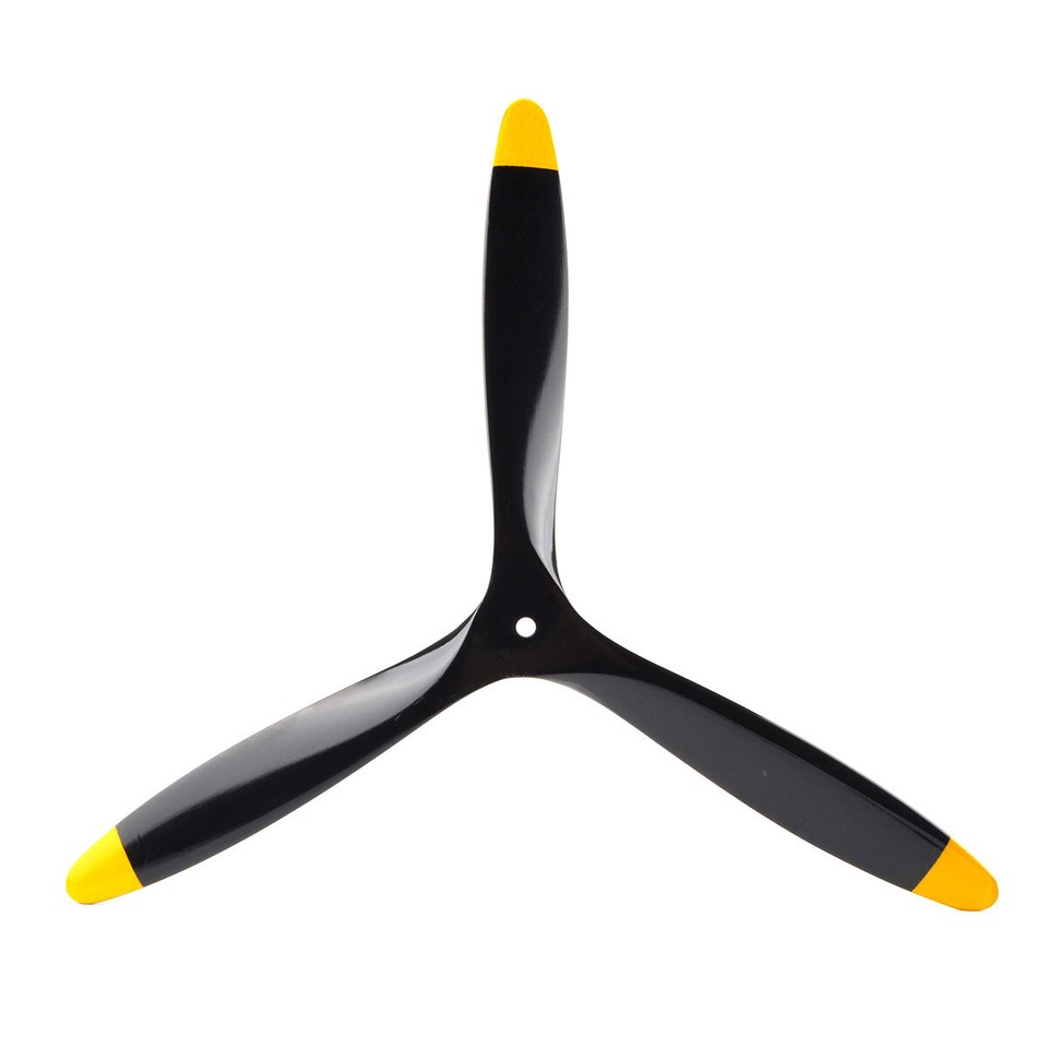 3 Blade 14/15/16/17/18/20/21 inch Black +Yellow Propeller CW Beech ...