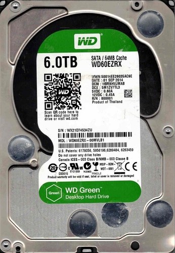 WD60EZRX-00MVLB1 Dcm : Hbrnhvjmab WX21D Western Digital 6TB | eBay