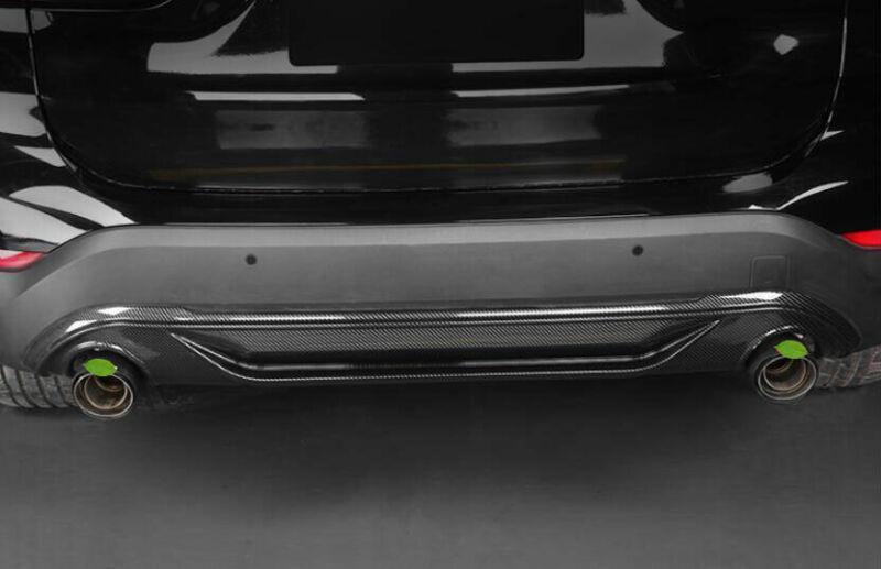 For BMW X1 F48 2016-2021 Carbon Fiber ABS Rear Bumper Diffuser Spoiler ...