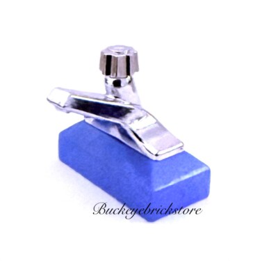 NEW LEGO Tap 1x2 BLUE BASE with CHROME SPOUT Faucet Sink 1974’ | eBay