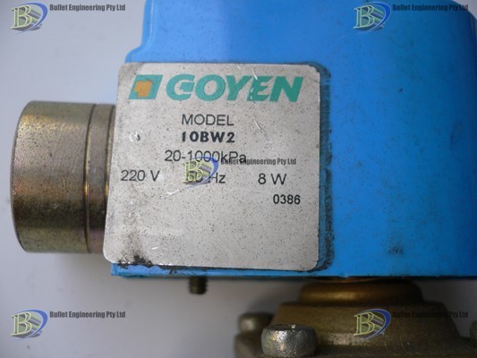 GOYEN 10BW2 VALVE 20-1000KPA 220V 50HZ 8W | eBay