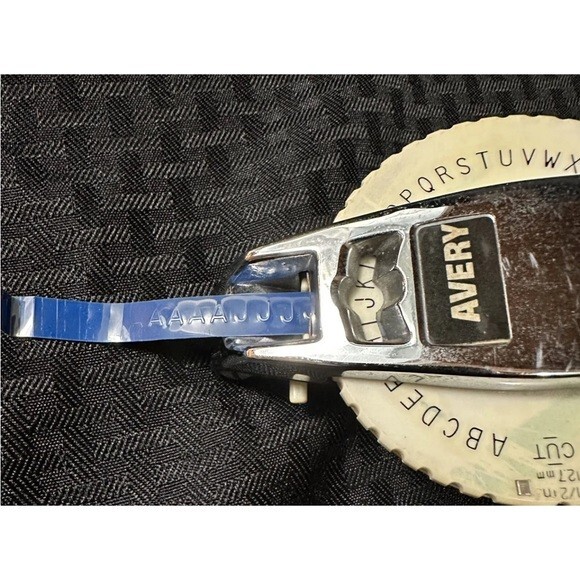 Rotex 880 Professional Label Maker Black Chrome 3/8-1/2 Avery works ...