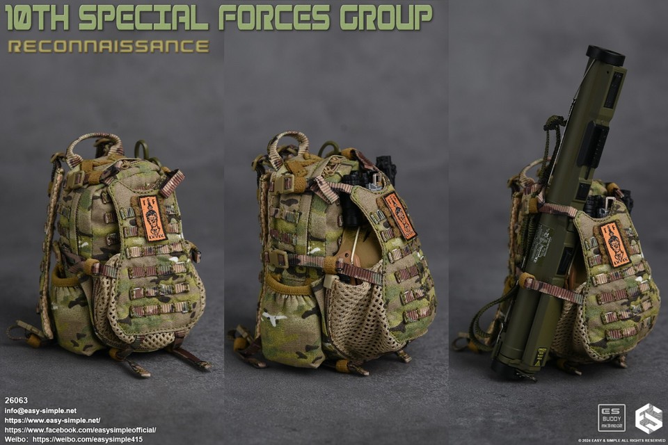 1:6 scale Easy & Simple 10th Special Forces Group URGI 5.56 M4 Rifle ...