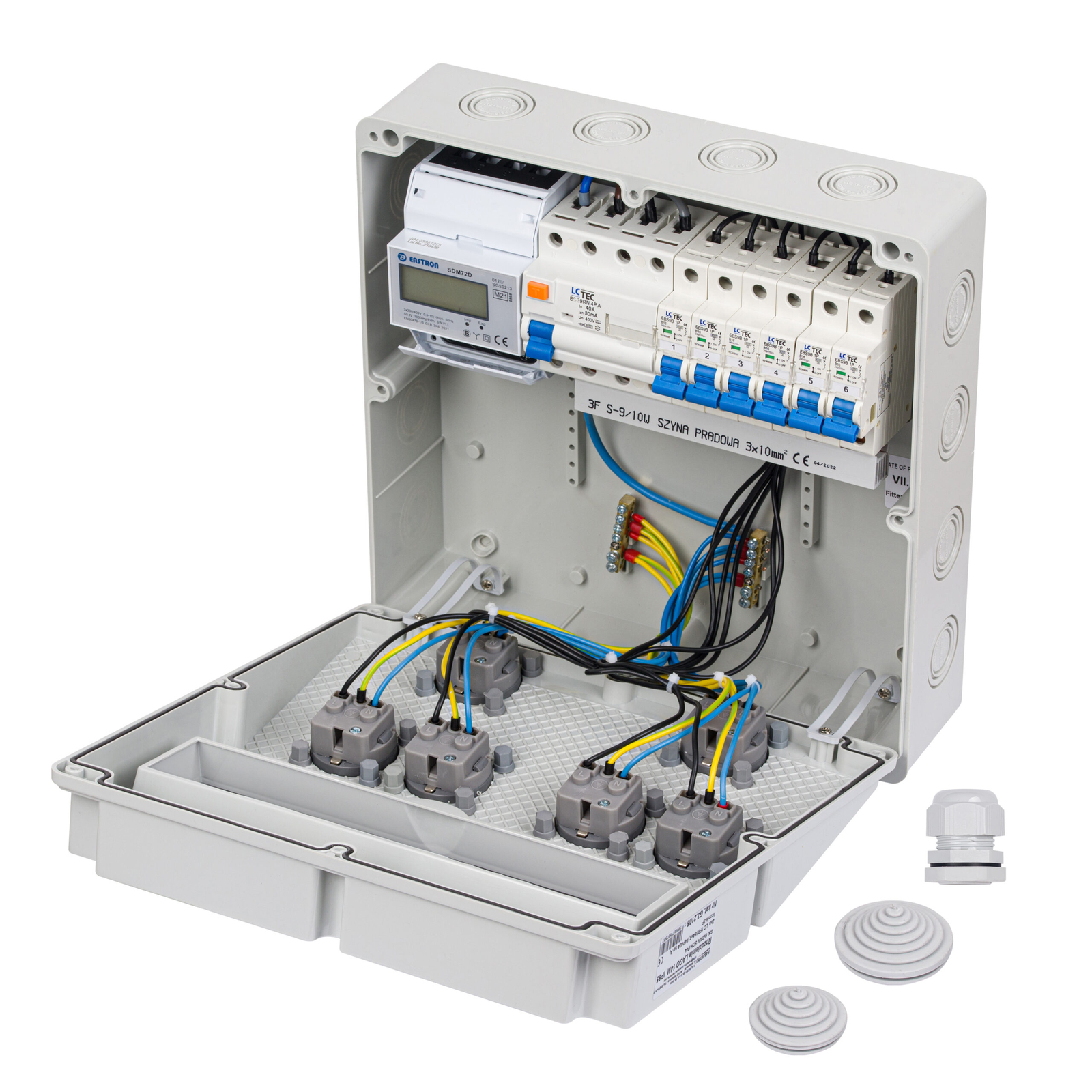 RSE BAUSTROMVERTEILER WANDVERTEILER KOMPLETT VERDRAHTET 230V SCHUKO MIT ...