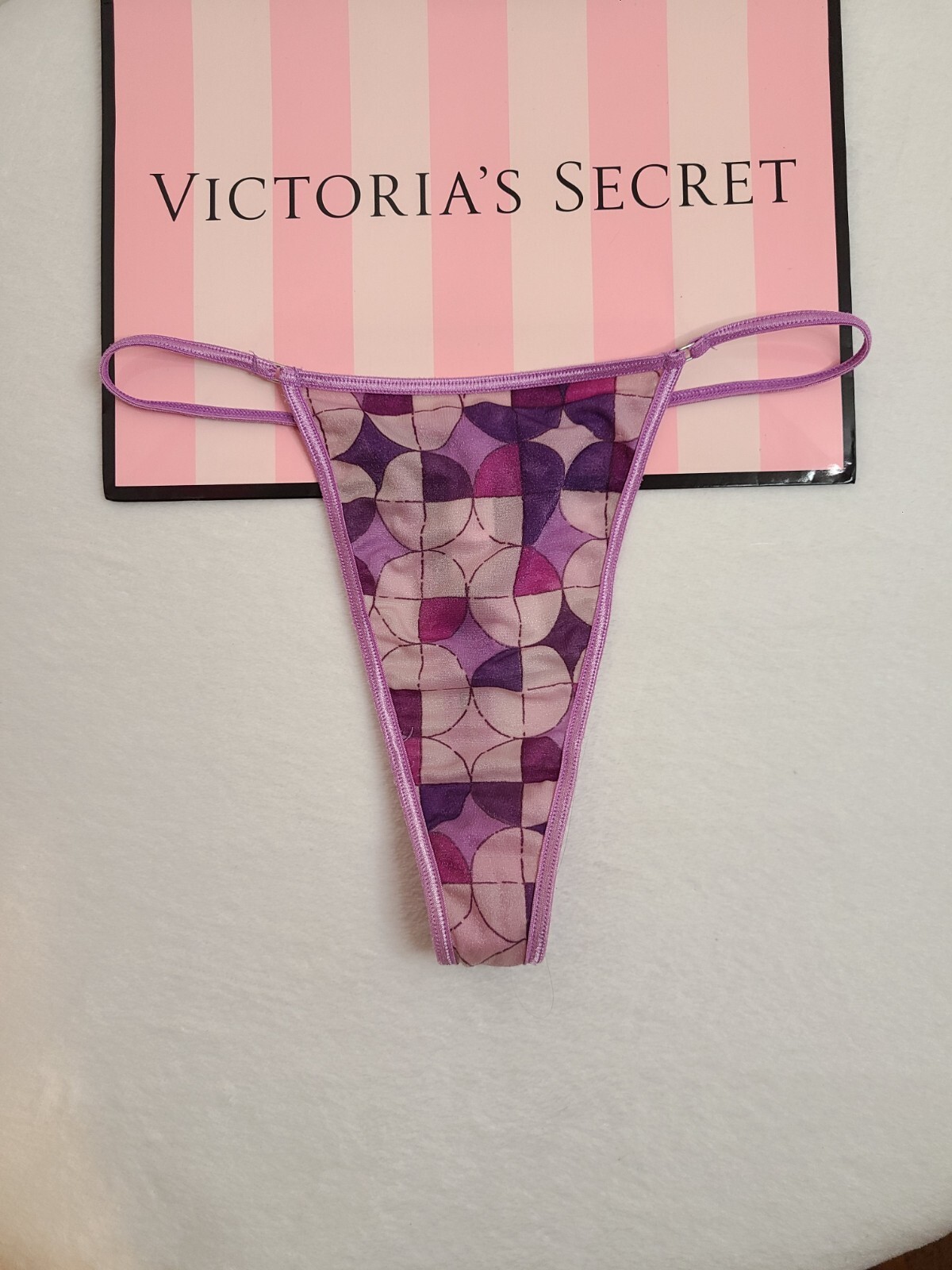 HOLD* VTG Victoria's Secret Sheer Mesh Geometric V-st… - Gem