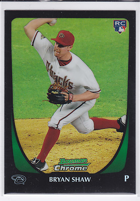 Bryan Shaw Arizona Diamondbacks 2011 Bowman Draft Refractor Rookie Card ...