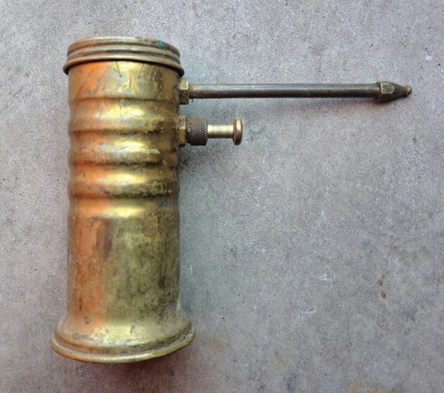 USA VTG EAGLE PRE 66 FINGER PUMP BRASS OILER OIL CAN STRAIGHT SHAFT 5 ...