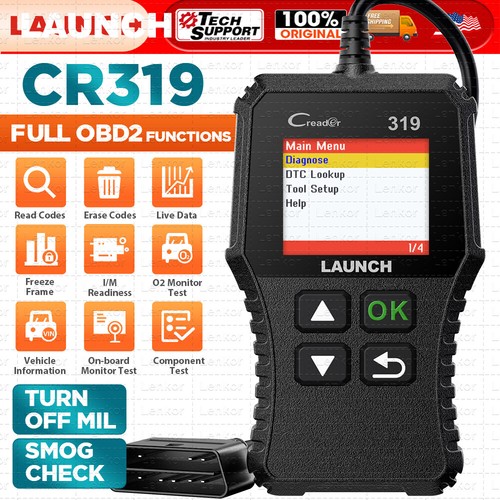 2024 LAUNCH CR319 OBD2 Scanner Engine Fault Code Reader Car Diagnostic ...