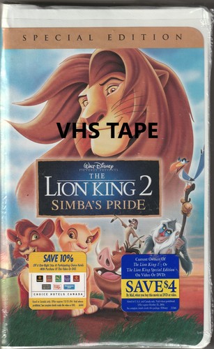 The Lion King 2 Simba's Pride Special Edition Disney Clamshell VHS TAPE ...