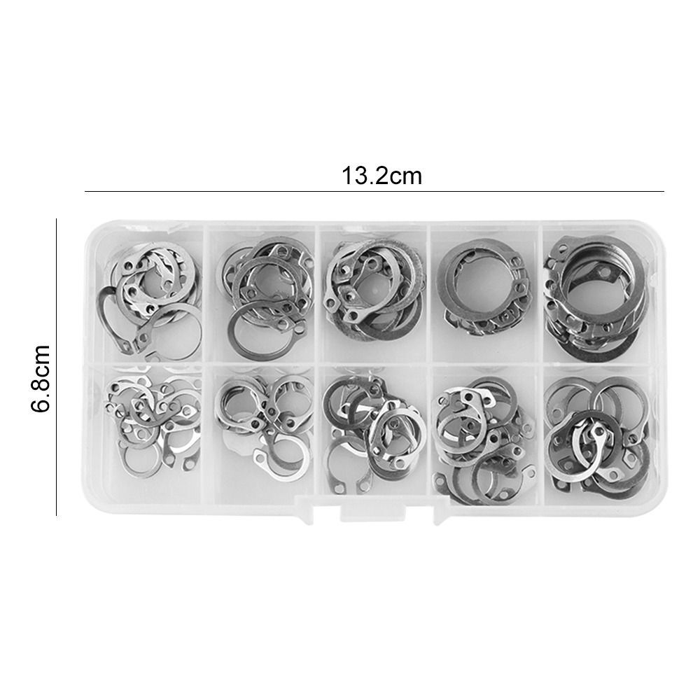 Stainless Steel E-type Cir Clip Collar Washer Circlip Set Lock Snap ...