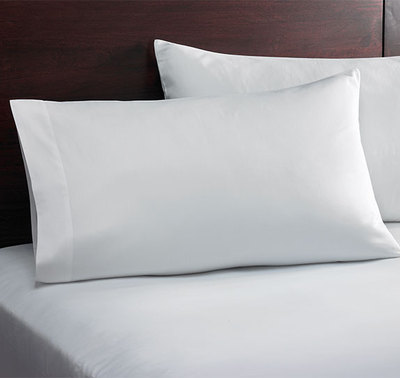 (ONE) WHITE STANDARD/QUEEN 20" x 32" PILLOWCASES 55%COT/45%POLY T-180 ...