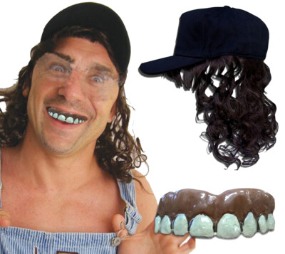 Billy Bobs Costume Kit Hat Hair and Teeth | eBay