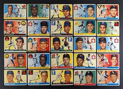 1955 Topps Baseball Lot 25 Cards | eBay