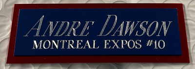 ANDRE DAWSON EXPOS NAMEPLATE FOR AUTOGRAPHED Signed Baseball Display ...