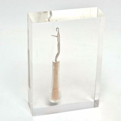 Rug Latch Hook Tool Encase In Lucite Sculpture Vintage | eBay