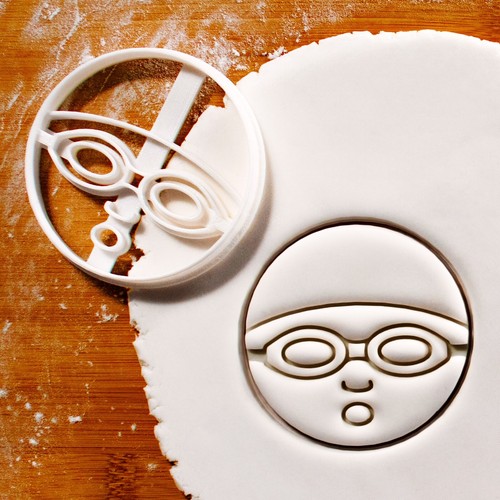 Swimmer Face Cookie Cutter - swimming coach water sports competition ...