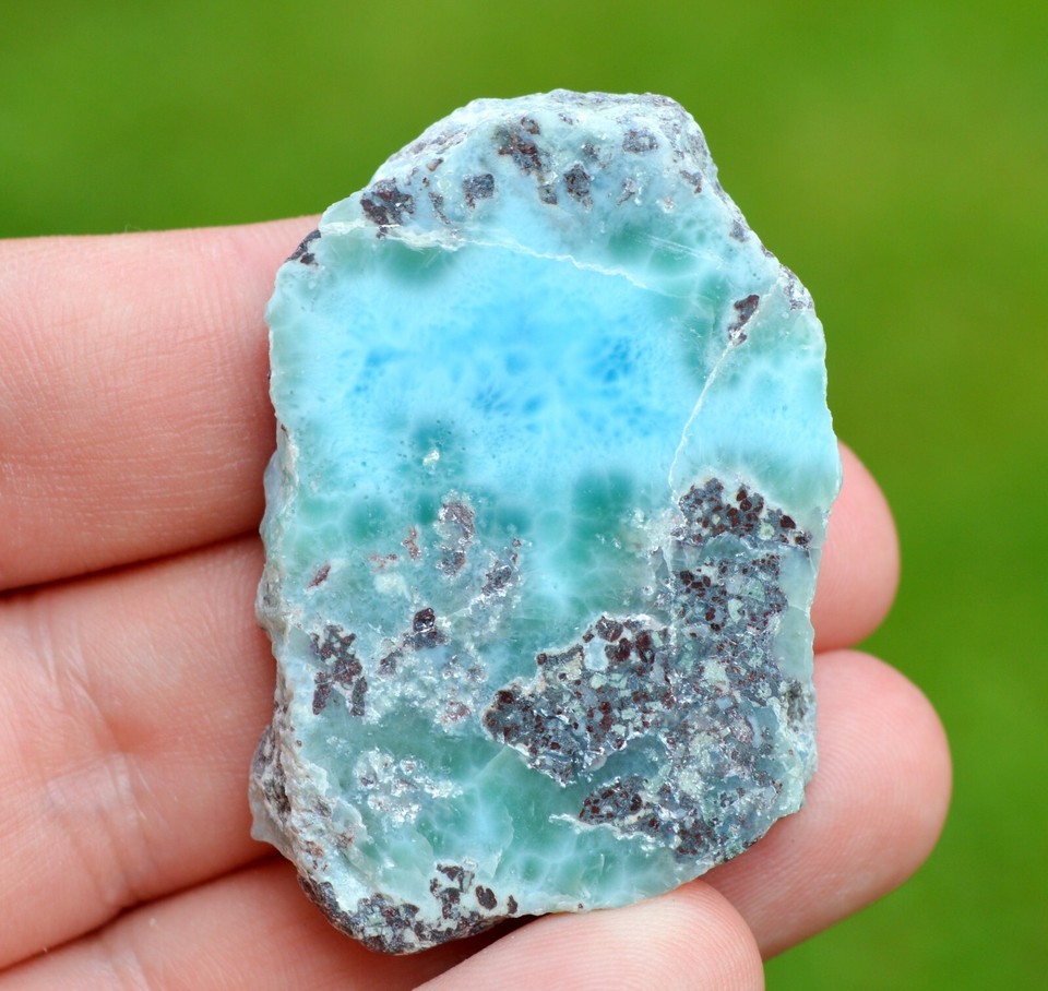 Pectolite Var. Larimar 32 Grammi - Filipinas Larimar Mine, Rép. . | eBay