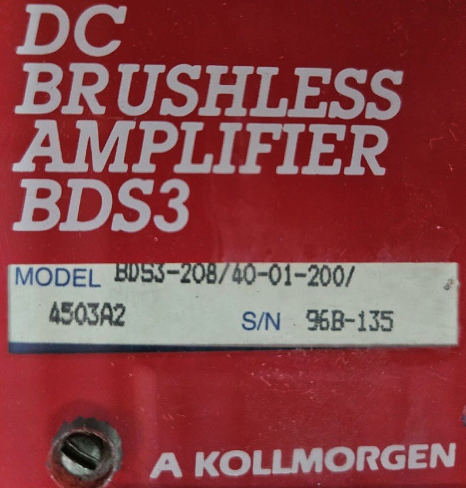 INDUSTRIAL DRIVES DC BRUSHLESS AMPLIFIER BDS3-208/40-01-200 | eBay