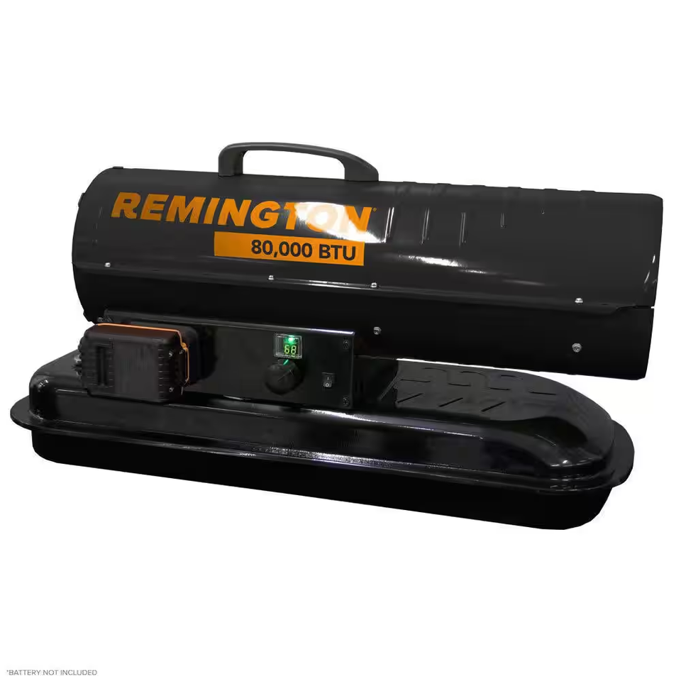 80,000 BTU Battery Operated Kerosene/Diesel Forced Air Space Heater ...