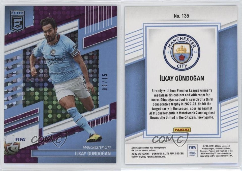 2022-23 Panini Donruss Elite FIFA Fat Pack Purple Disco /15 Ilkay ...