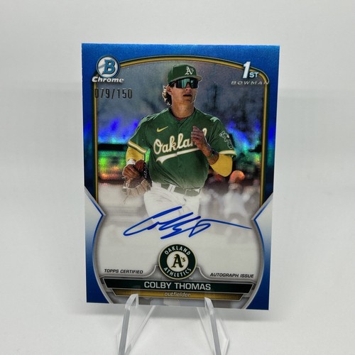 Colby Thomas 2023 1st Bowman Chrome RARE 79/150 True Blue Refractor ...