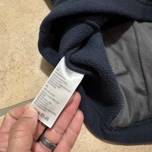 Chick-Fil-A Employee Jacket Sz L Navy Blue Fleece Full-Zip Work Oobe ...