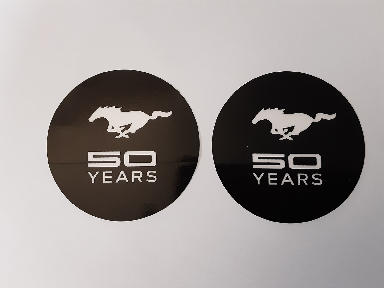 2 Ford Mustang 50 Years Window Decals Stickers Cobra NHRA Coyote Nascar ...