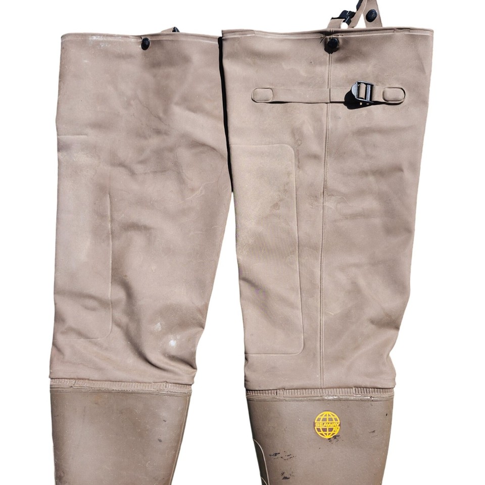Vintage Seaway Men's Size 10 Hip Waders Brown Fly Fishing Duck Gear ...