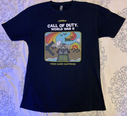 Activision Atari Call Of Duty World War 2 Black Shirt Size L | eBay