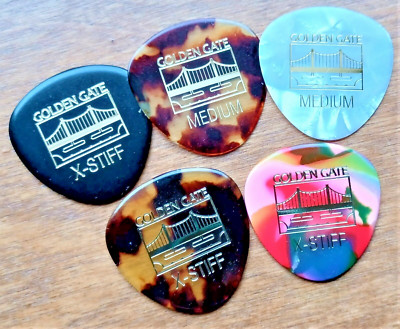 Golden Gate Guitar Picks MP-127, 123 , 125, 42, 12 Rounded Triangle -5 ...