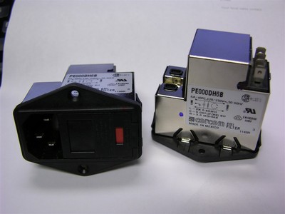 Corcom / Tyco PE000DH6B Dual Fuse 6A Filtered, Shielded Power Entry ...
