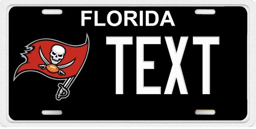 Florida Custom Flat Aluminum Vanity License Plate TAG Buccaneers Your ...