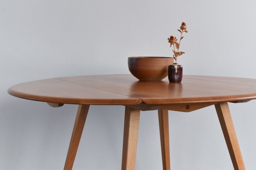 Vintage Ercol Oval Drop Leaf Dining Table Model 384 Lucian Ercolani ...