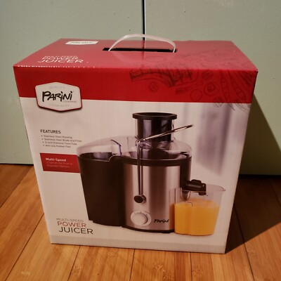 Parini Cookware Multi-speed Power Juicer New in Box Stainless Steel ...