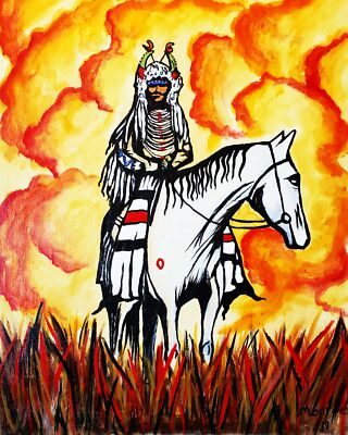 Pale Horse Rider Art Painted Print Poster Vintage Wall Decor For Home ...