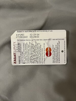NYCT MTA MetroCard - Zagat Survey (Ver. 2) | eBay