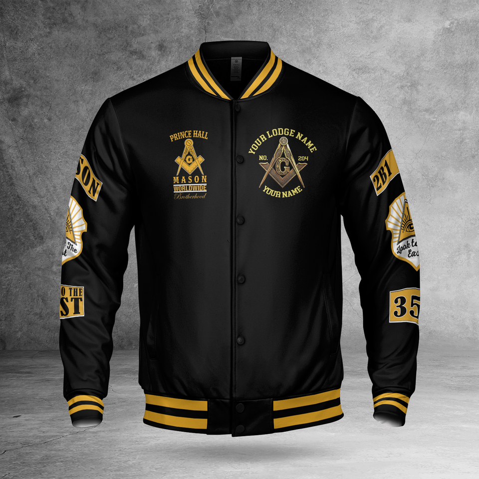 Custom Name Freemasonry 357 Prince Hall Mason 3D Baseball Jacket S-5XL ...