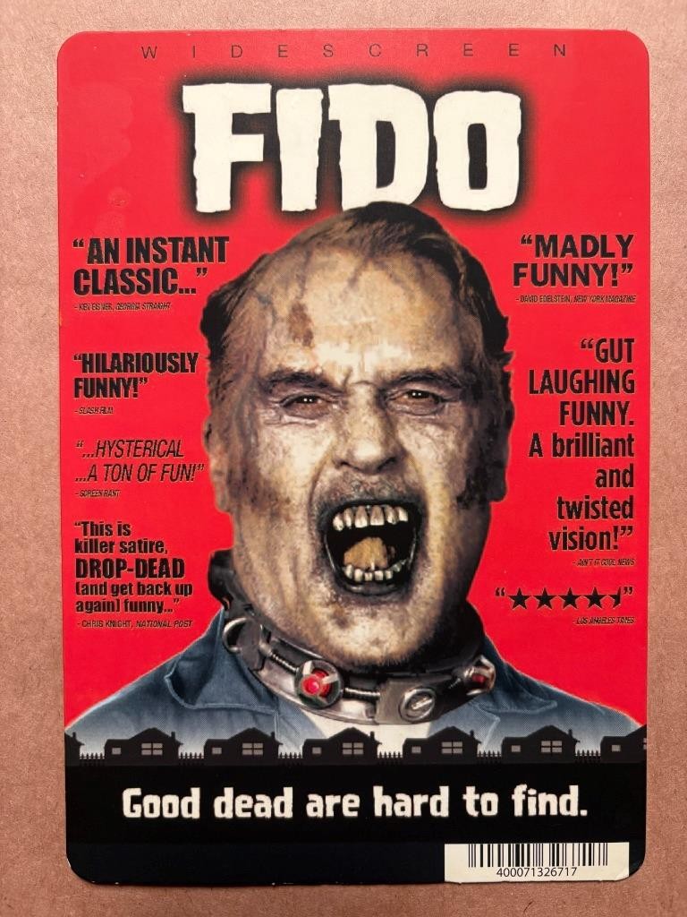 FIDO Movie Display Card 8x5.5 blockbuster video horror cult camp | eBay
