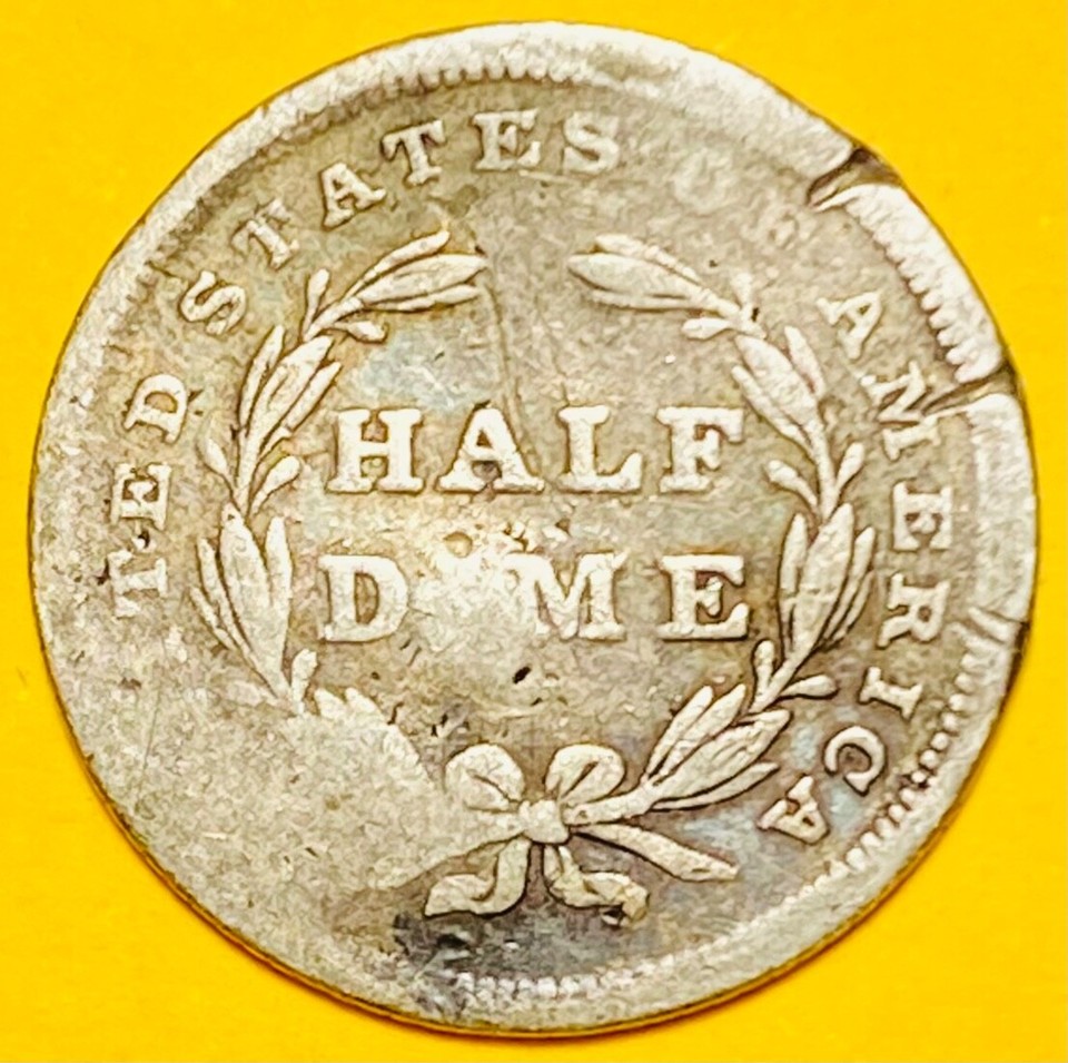 1837 U.S. SEATED LIBERTY SILVER HALF DIME COIN | eBay
